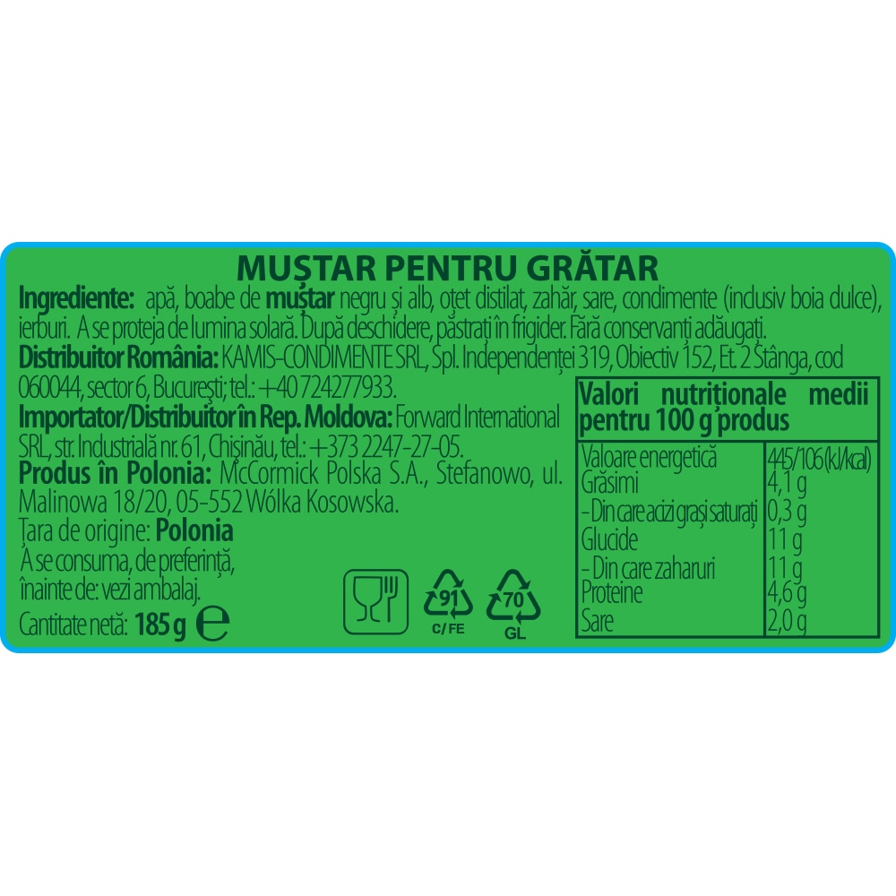 Mustar pentru gratar Kamis, 290g - eMAG.ro
