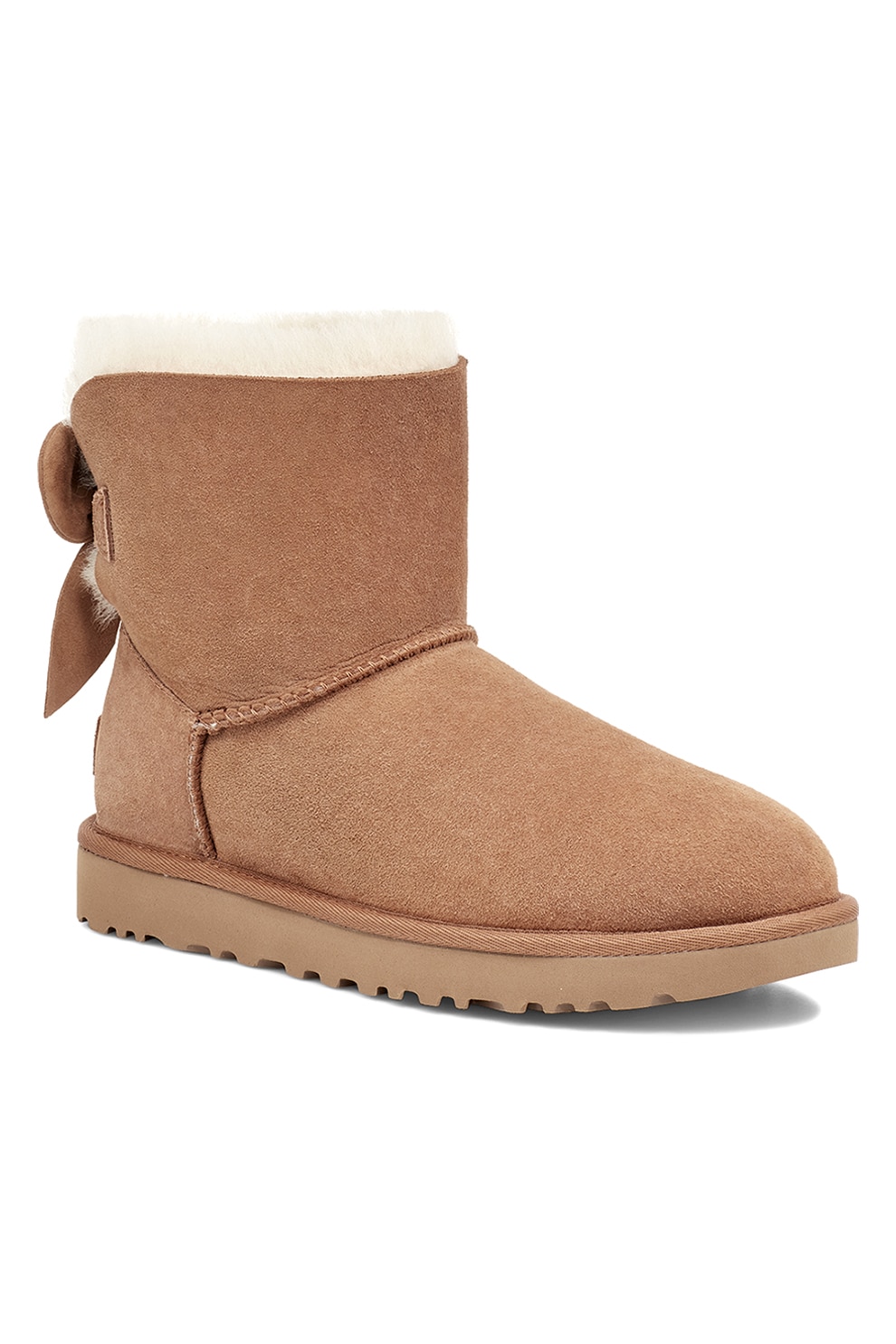UGG, Ghete cu funda fara inchidere Mini Bailey Fluff, Bej, 8 - eMAG.ro