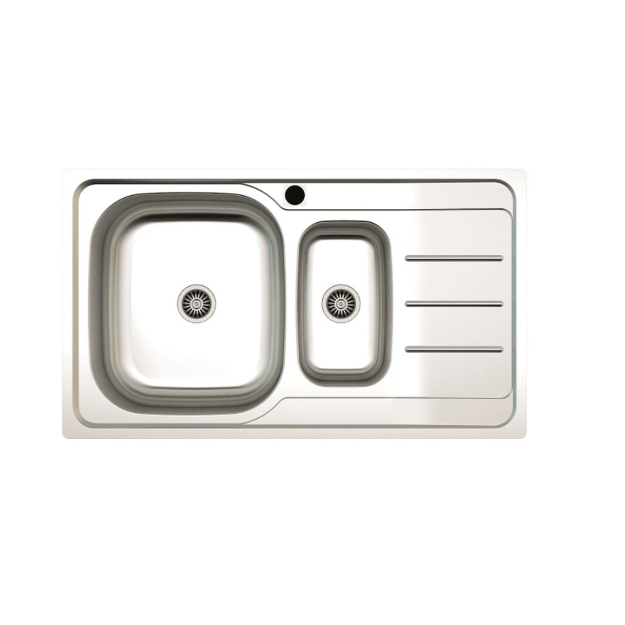 Chiuveta pentru Bucatarie din inox, Propietati Anticalcar, 2 x Cuve ...