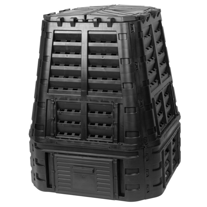 Compostor de gradina, 740 L, negru - eMAG.ro