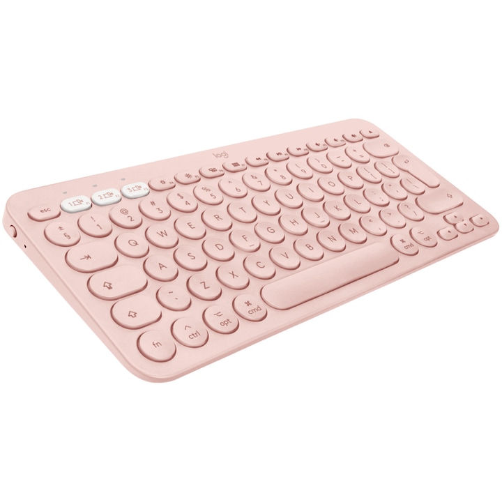 Клавиатура Безжична Logitech K380, US Layout, Bluetooth, Pink - eMAG.bg