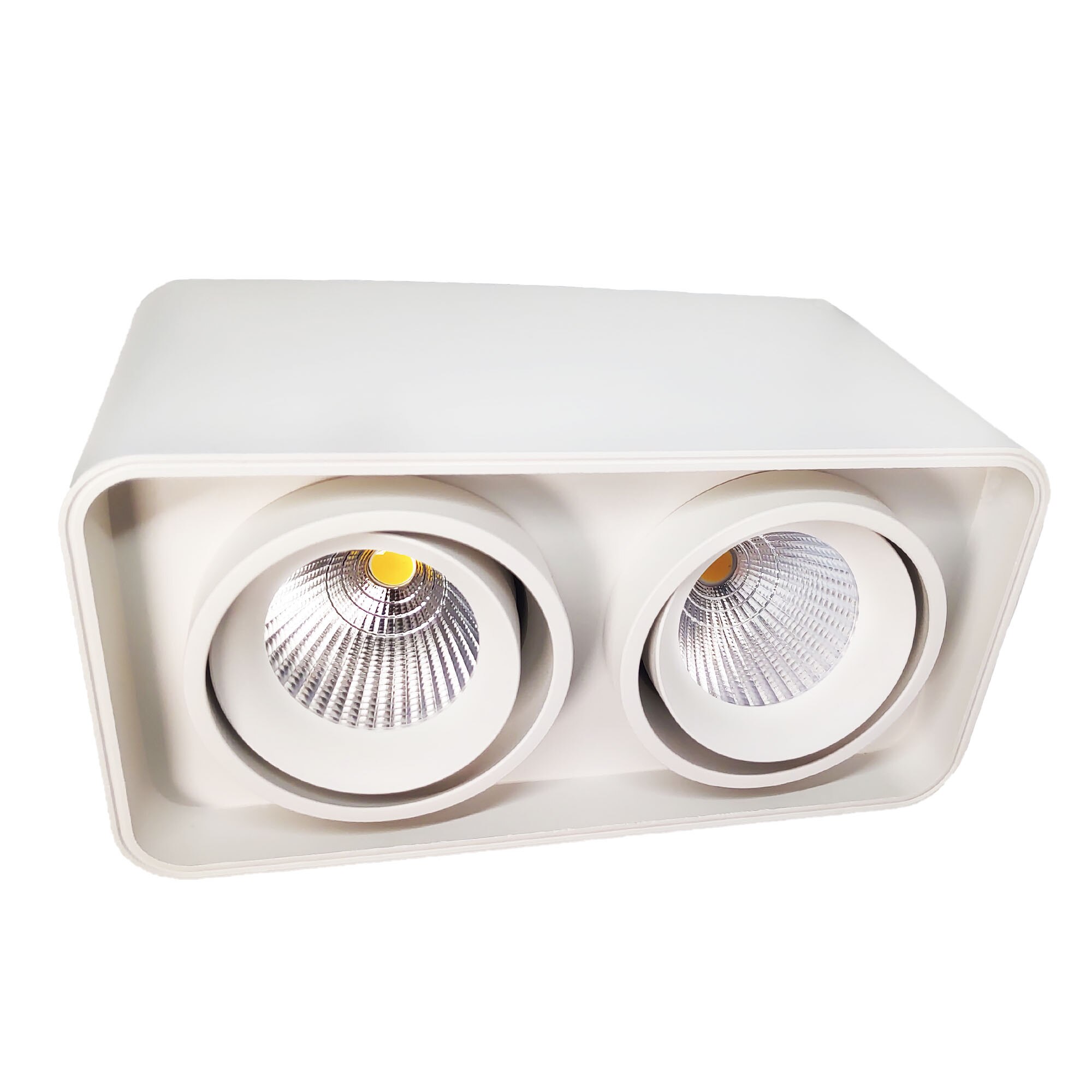 Aplica Led Cub, 2X10W (150W), 1800Lm, 4000K, 195X100X100, Alb, Fucida ...