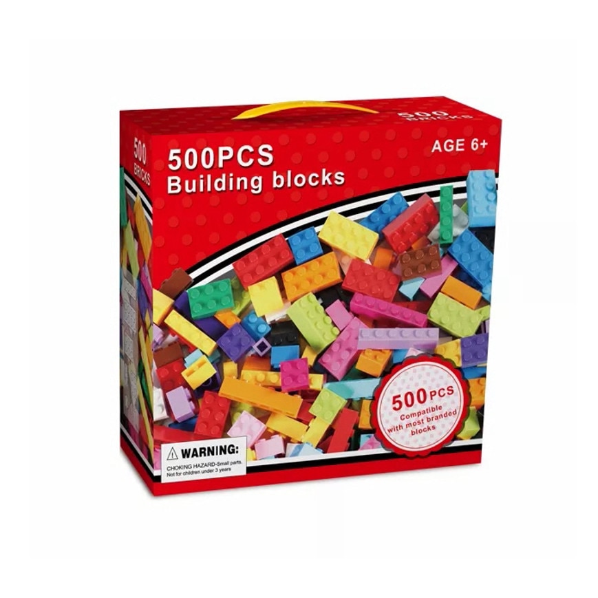 Set cuburi de constructie tip lego, 500 piese - eMAG.ro