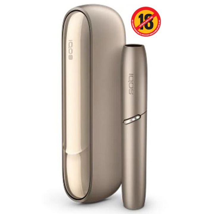 Starter Kit IQOS 3 DUO Brilliant Gold - eMAG.ro