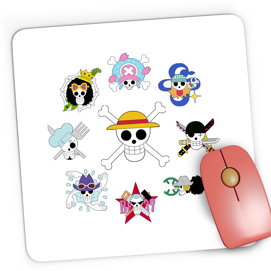 Геймърска подложка за мишка One Piece All Crew Logo Emblem, 21x19 cm ...