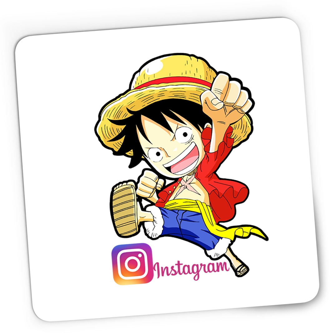 Mousepad Gaming One Piece Luffy Instagram Creator Insta Gamer, 21x19 cm ...