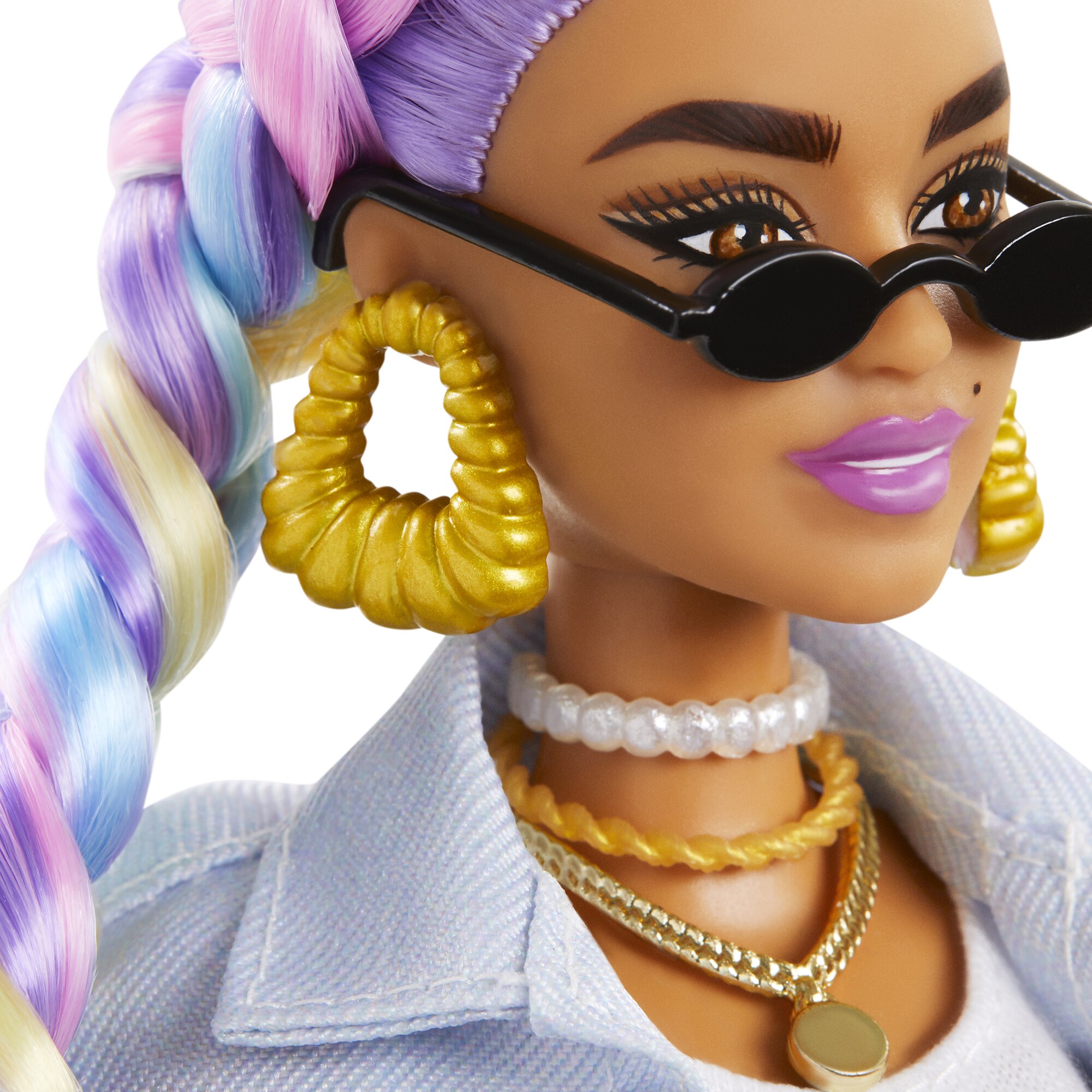 Papusa Barbie Extra Style - Codite curcubeu - eMAG.ro