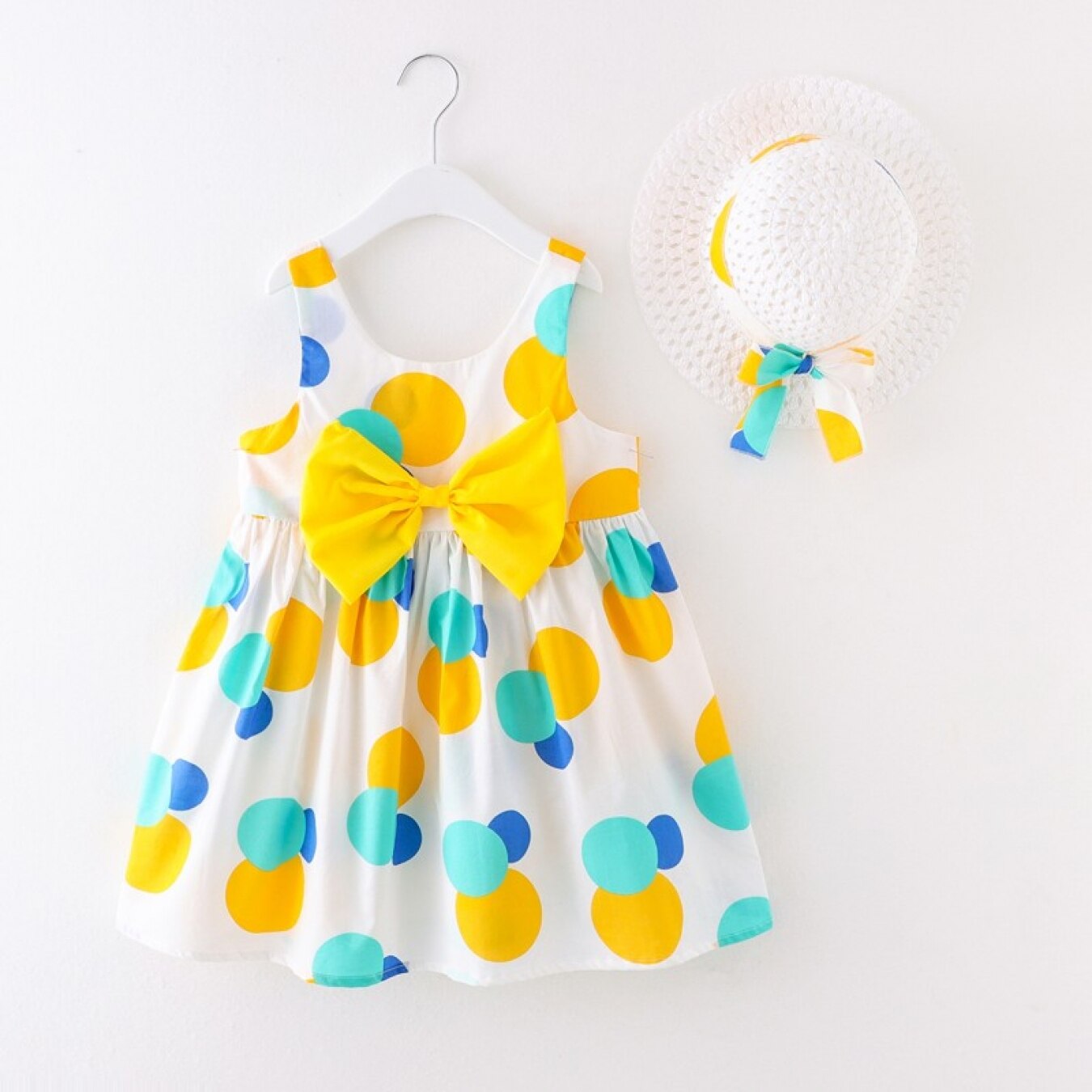 Rochie cu palarie copii Buline Mari si Mici - multicolor 2-3 ani - eMAG.ro