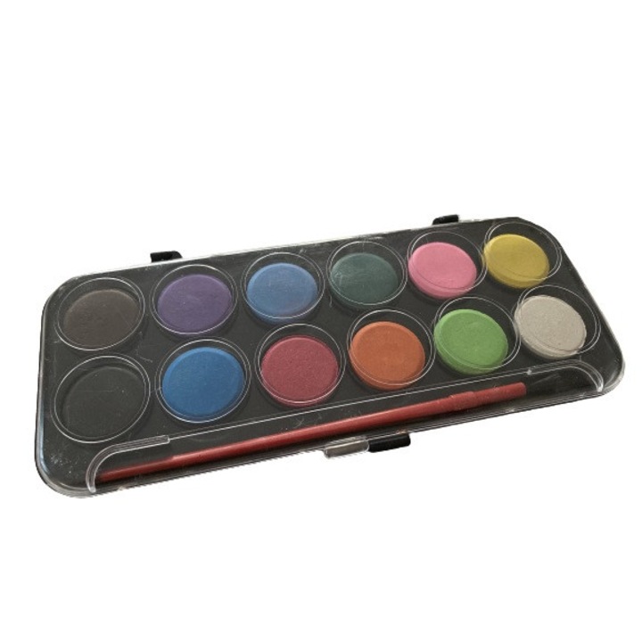 Set 12 acuarele pastile cu pensula - eMAG.ro
