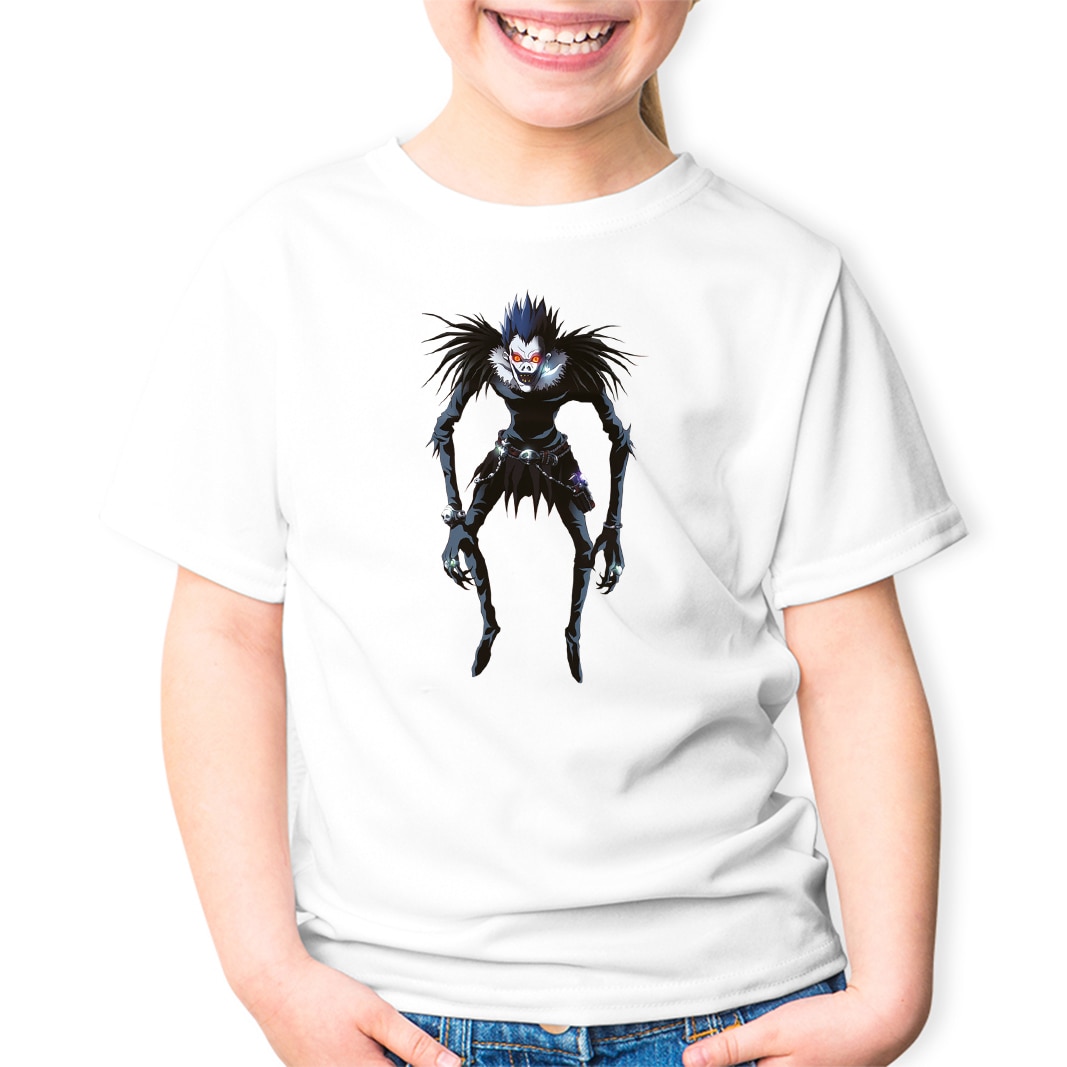 Тениска Детска Death Note Ryuk Satan Anime Strigoi Lucifer, Бял, Размер ...