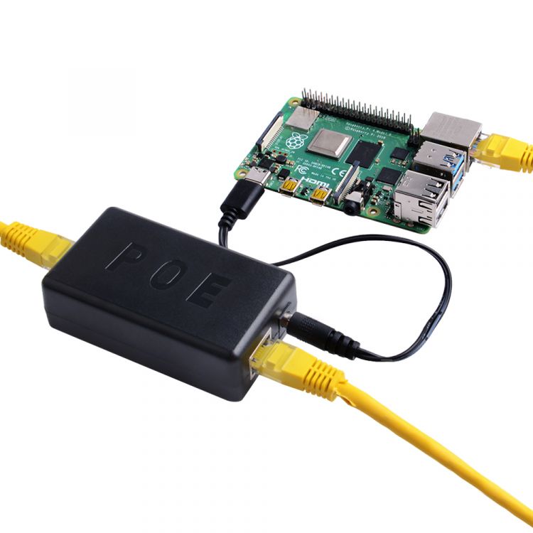 Modul Splitter PoE de la 48V la 5V pentru Raspberry Pi 4(B)/3B+, P-0006 ...