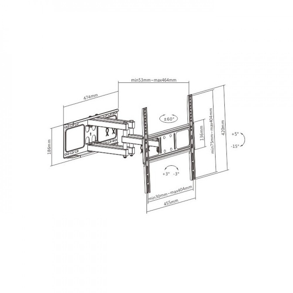 Suport pentru TV / LCD/ LED de perete, ecran plat sau curbat, Full ...