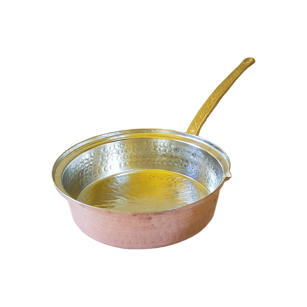 Tigaie cupru cu maner traditional turceasca, cupru, 18x3 cm, EHA - eMAG.ro