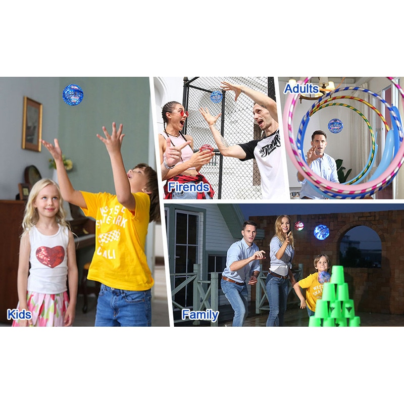 Летяща топка Flynova Pro, LED, USB, Червен, 200mAh - eMAG.bg