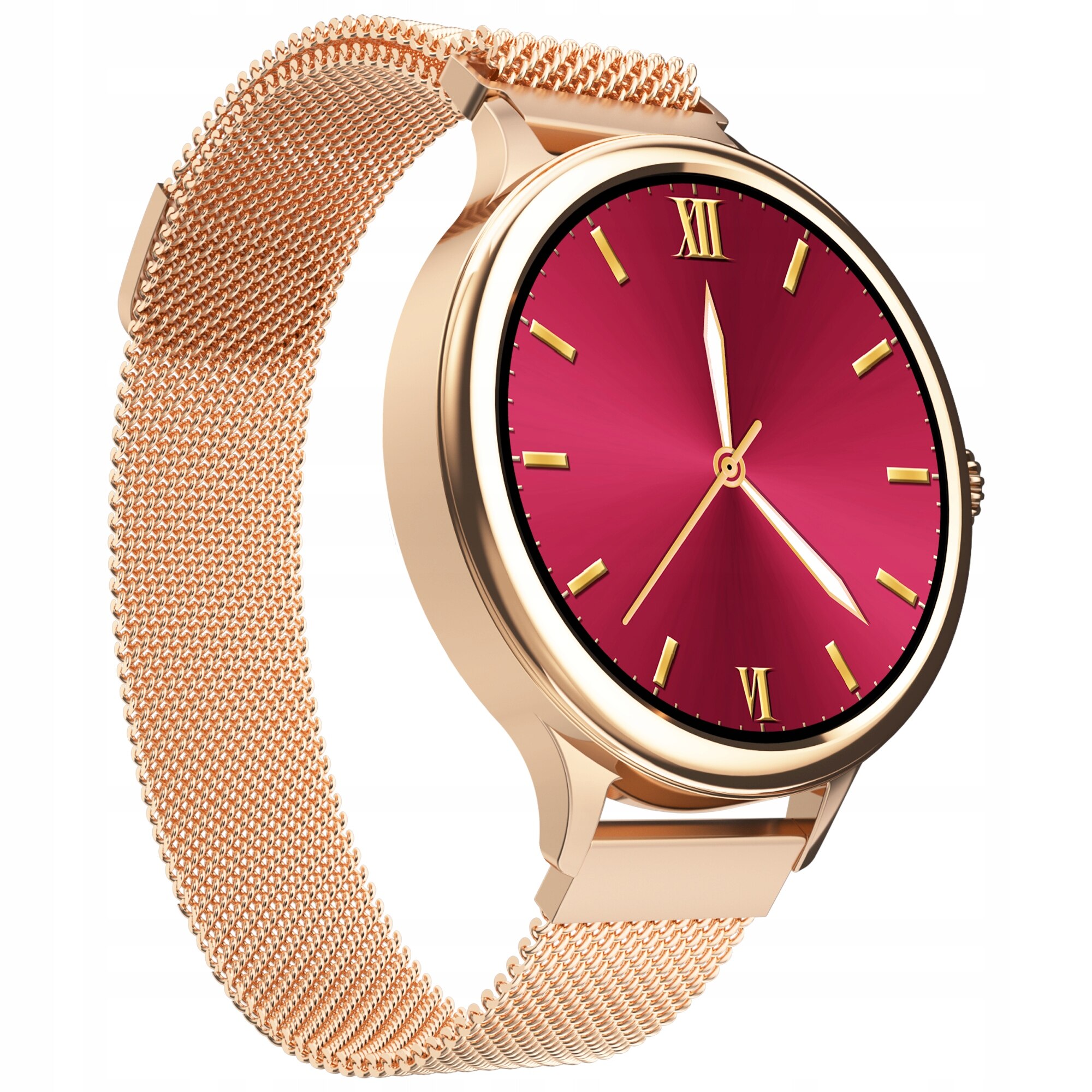 Ceas de dama cu Bluetooth, 1.1'', Rose gold - eMAG.ro