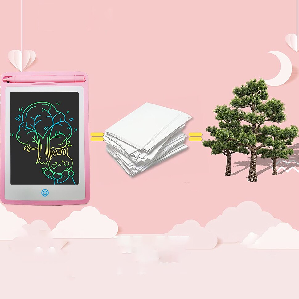 Tableta de scris portabila, Vaxiuja®, 10 inci, Buton de stergere, Ecran ...