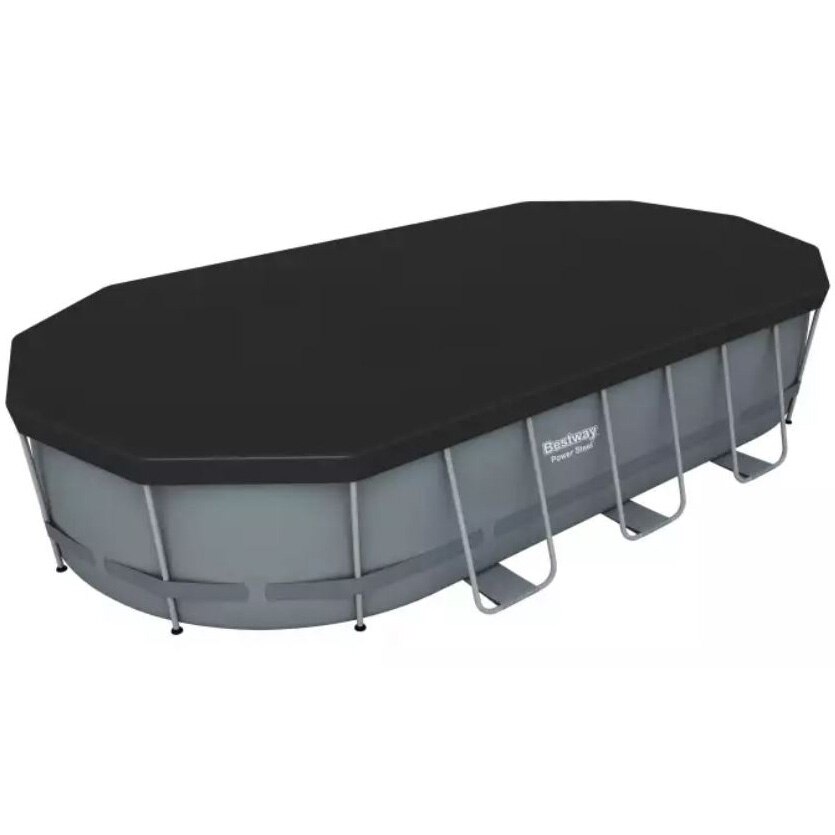 Piscina Bestway Power Steel 5.49m x 2.74m x 1.22m, set oval cu pompa de filtrare inclusa - eMAG.ro