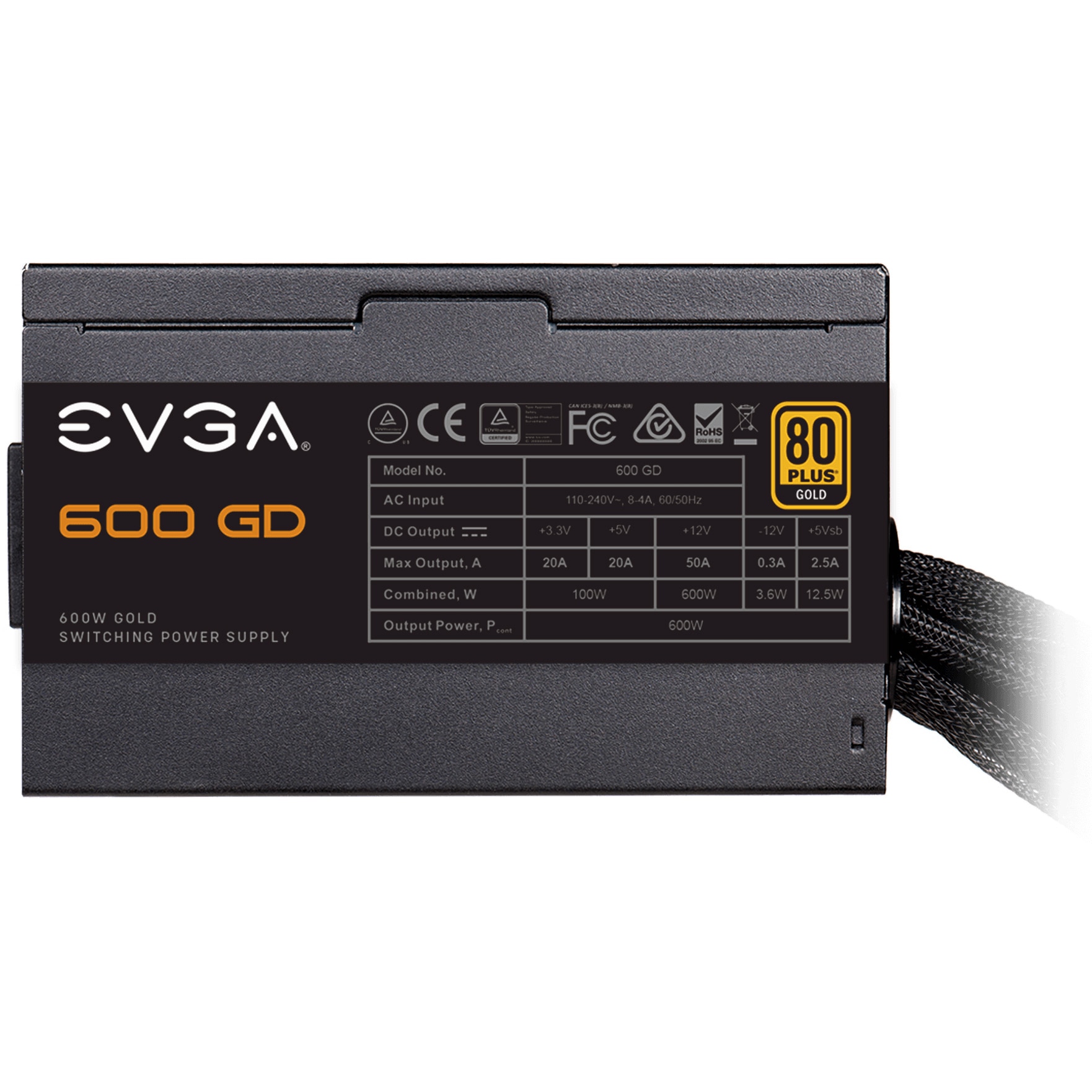 Sursa EVGA 600 BG, 80 PLUS® Gold, 600W - eMAG.ro