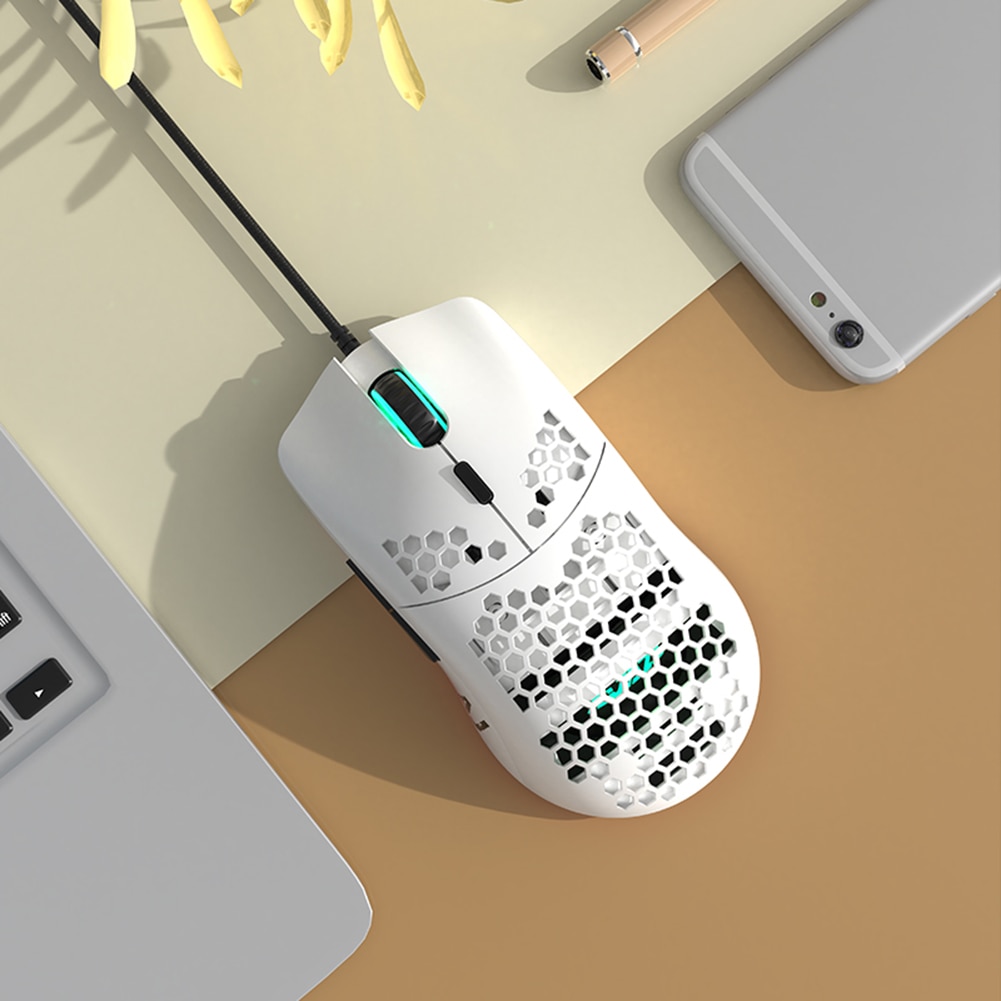 Mouse gaming Ajazz AJ390, Ultrausor 69g, Alb - eMAG.ro