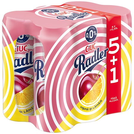 Bere Ciuc Radler Visina 0%, Doza 0.33l, 5+1 - eMAG.ro