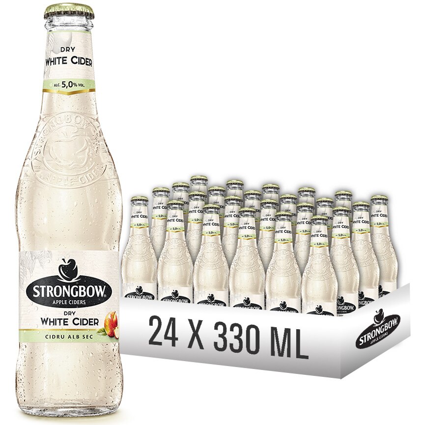 Cidru Strongbow White, Sticla Nereturnabila, 24 x 0.33l - eMAG.ro