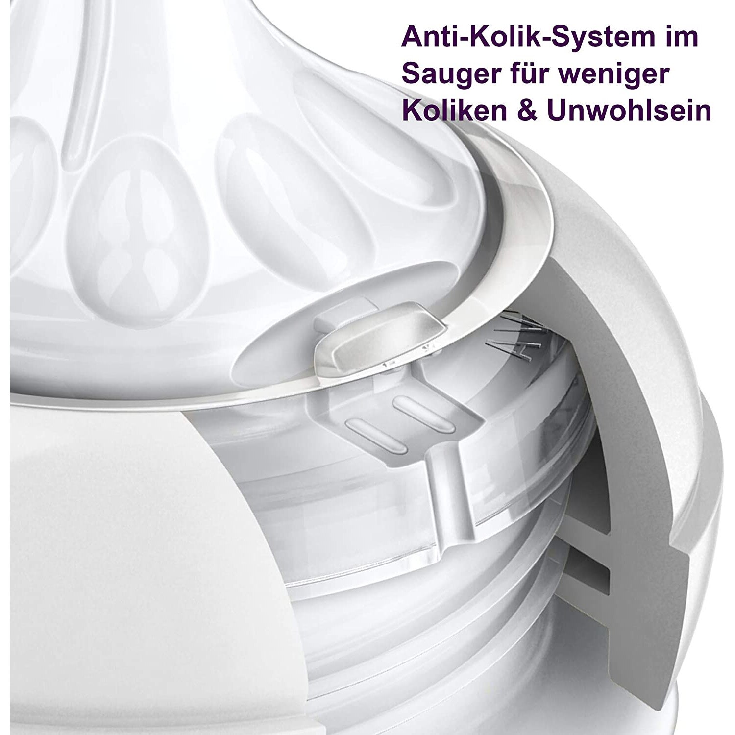 Комплект за новоредено Philips AVENT Anti-colic, Шише, Биберон и Щипка ...