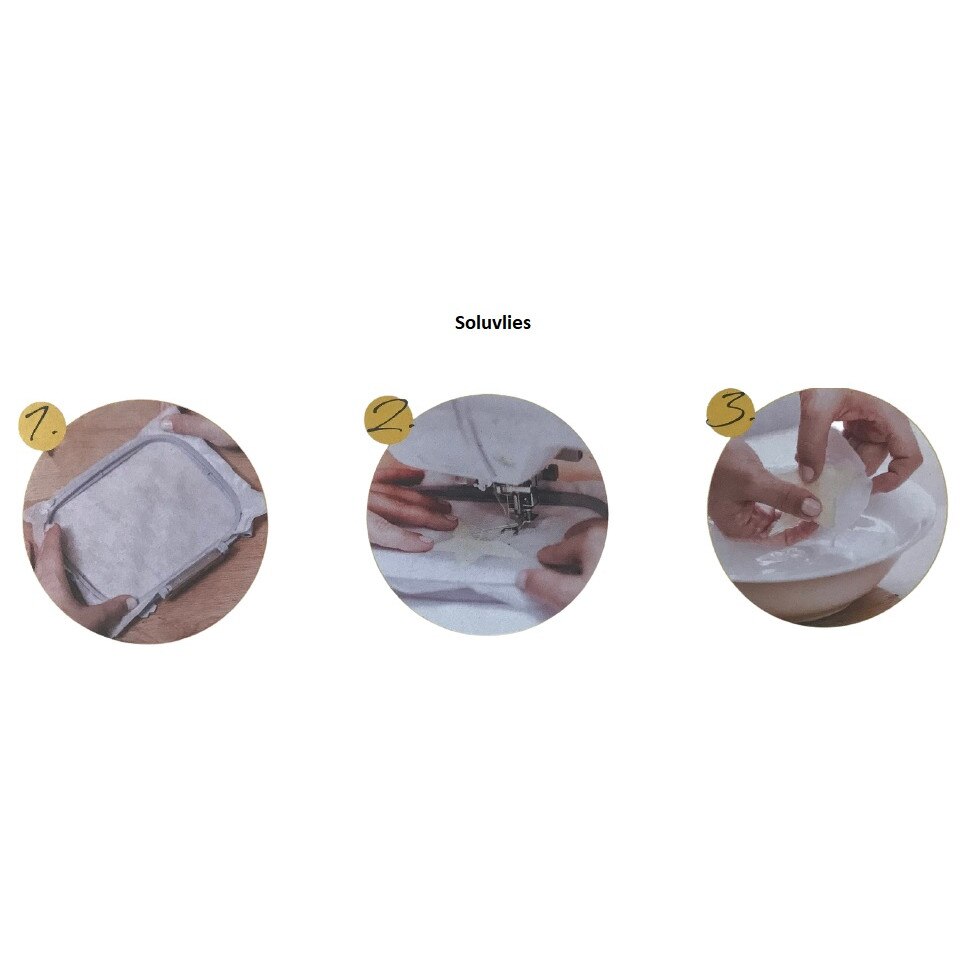 Комплект вложки Vlieseline, Подсилване за бродиране, Включва 5 работни ...