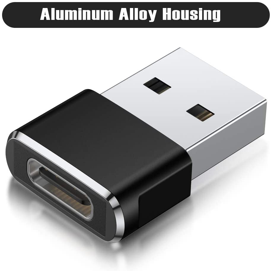 Set 2 adaptoare USB C mama la USB tata FAC, Aluminiu, Negru - eMAG.ro