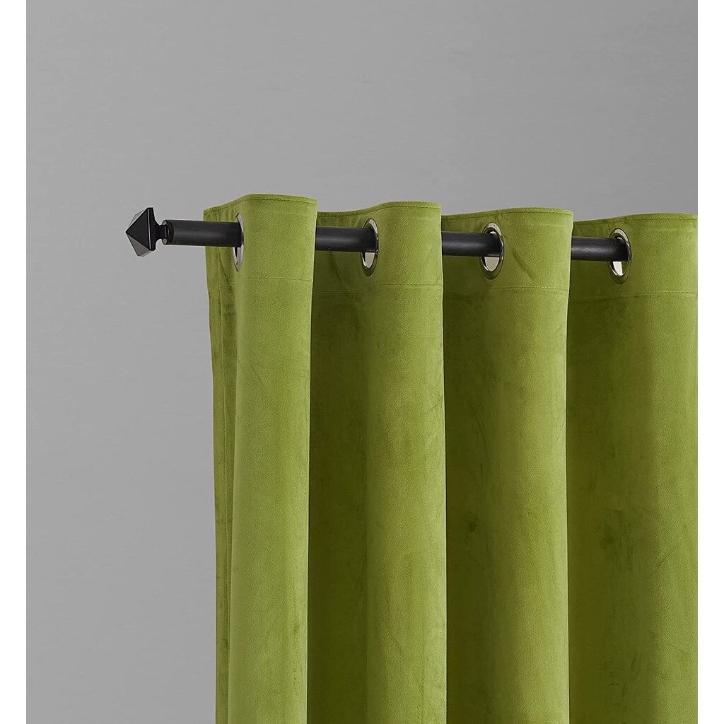 Set draperii din catifea cu inele negre, Madison, 200x265 cm, densitate ...