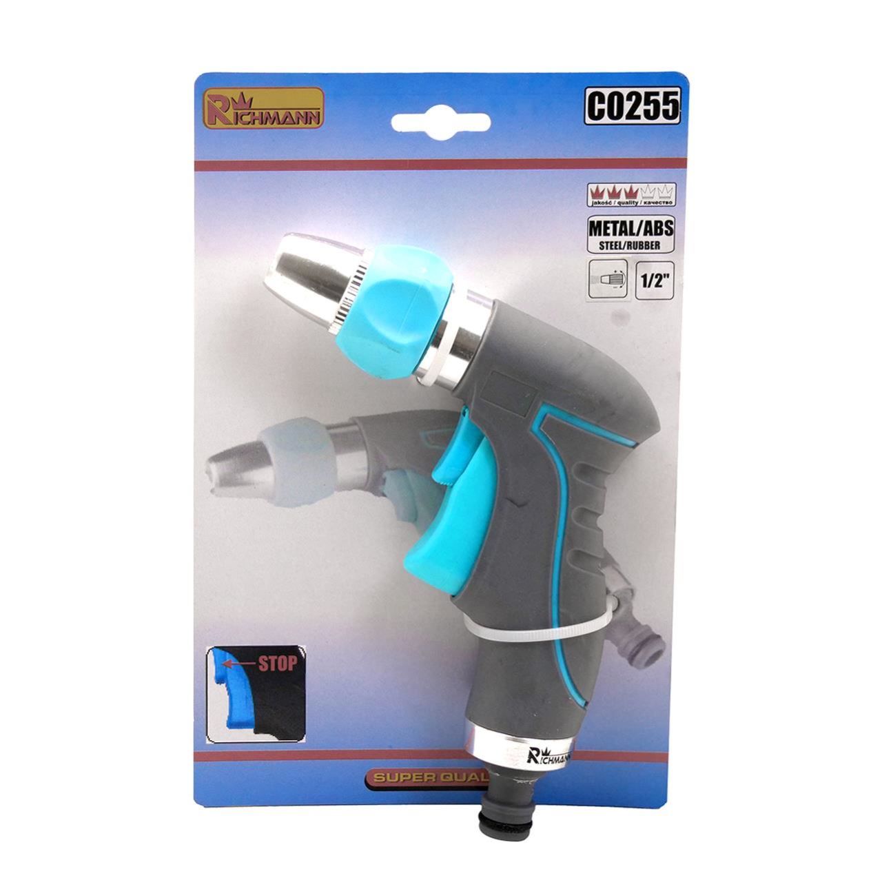 Pistol stropit gradina, tip jet, metalic, debit reglabil, Richmann ...