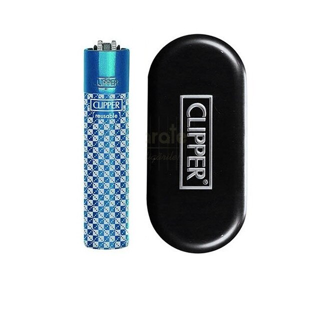 Bricheta Clipper Large Metal British blue si cutie metalica - eMAG.ro