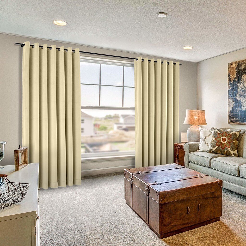 Set draperii din catifea cu inele argintii, Madison, 200x270 cm ...