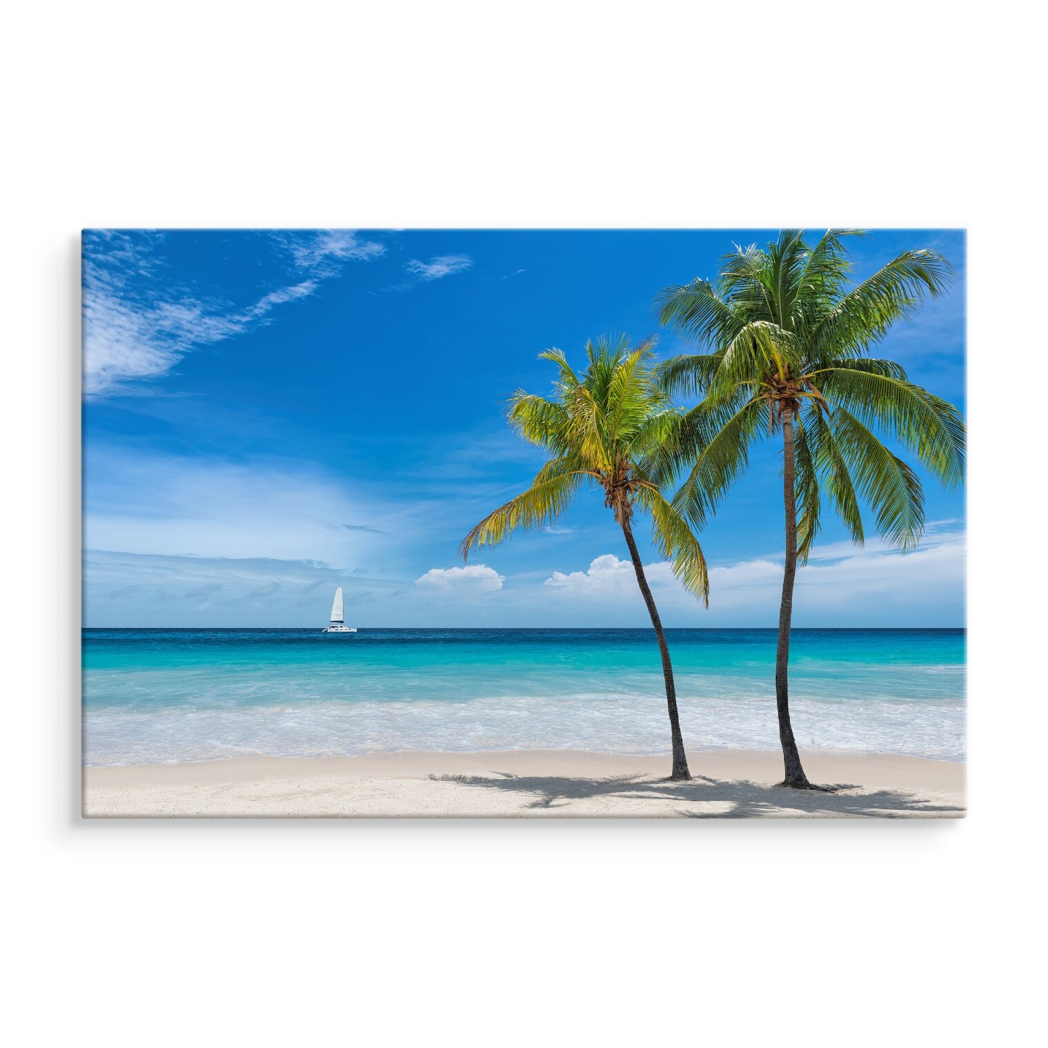 Tablou pentru dormitor PLAJA tropicala palmieri 100cm x 70cm Exotic ...