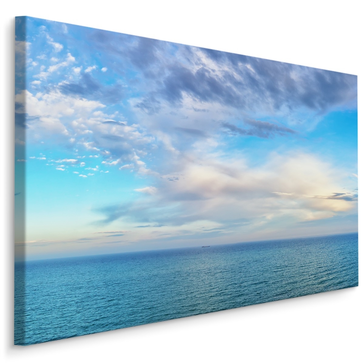 Tablou pentru birou mare ocean peisaj 70cm x 50cm Barca, Nori, Cer ...
