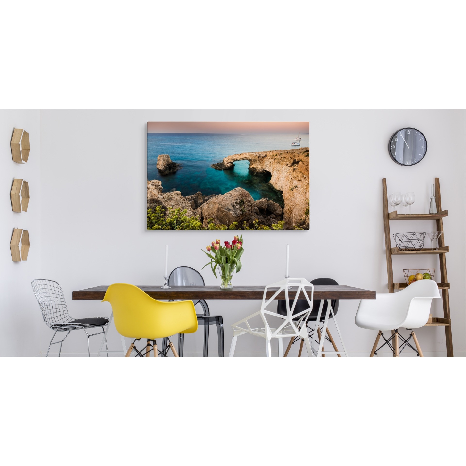 Tablou pentru sufragerie stanci la mare orizont 100cm x 70cm Natura ...