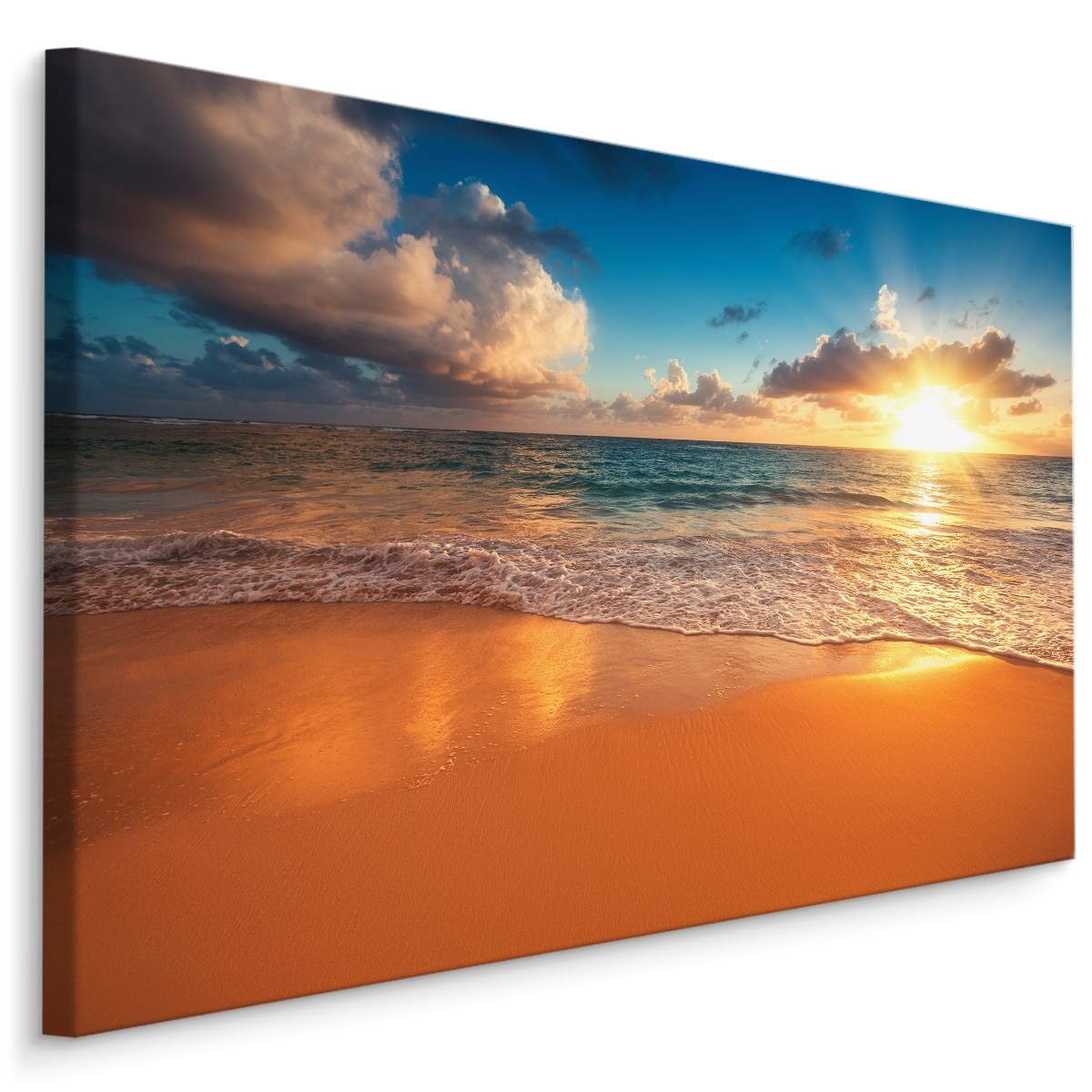 Tablou pentru sufragerie APUS la mare 120cm x 80cm Soare, Nori, Cer ...