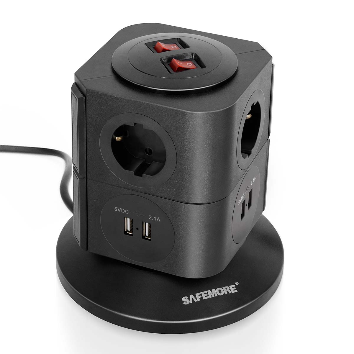 Prelungitor tip turn SAFEMORE, 6 Priza 220-250V, 2500W, super changer 4 ...