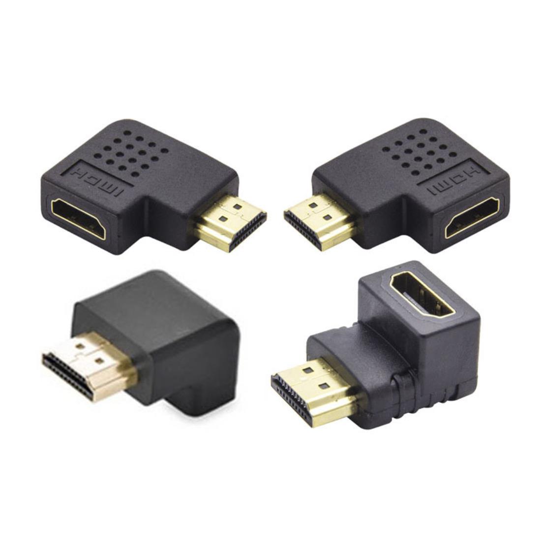 Set 4 adaptoare HDMI placate cu aur, 90 de grade, 4Kx2K(UHD) - eMAG.ro