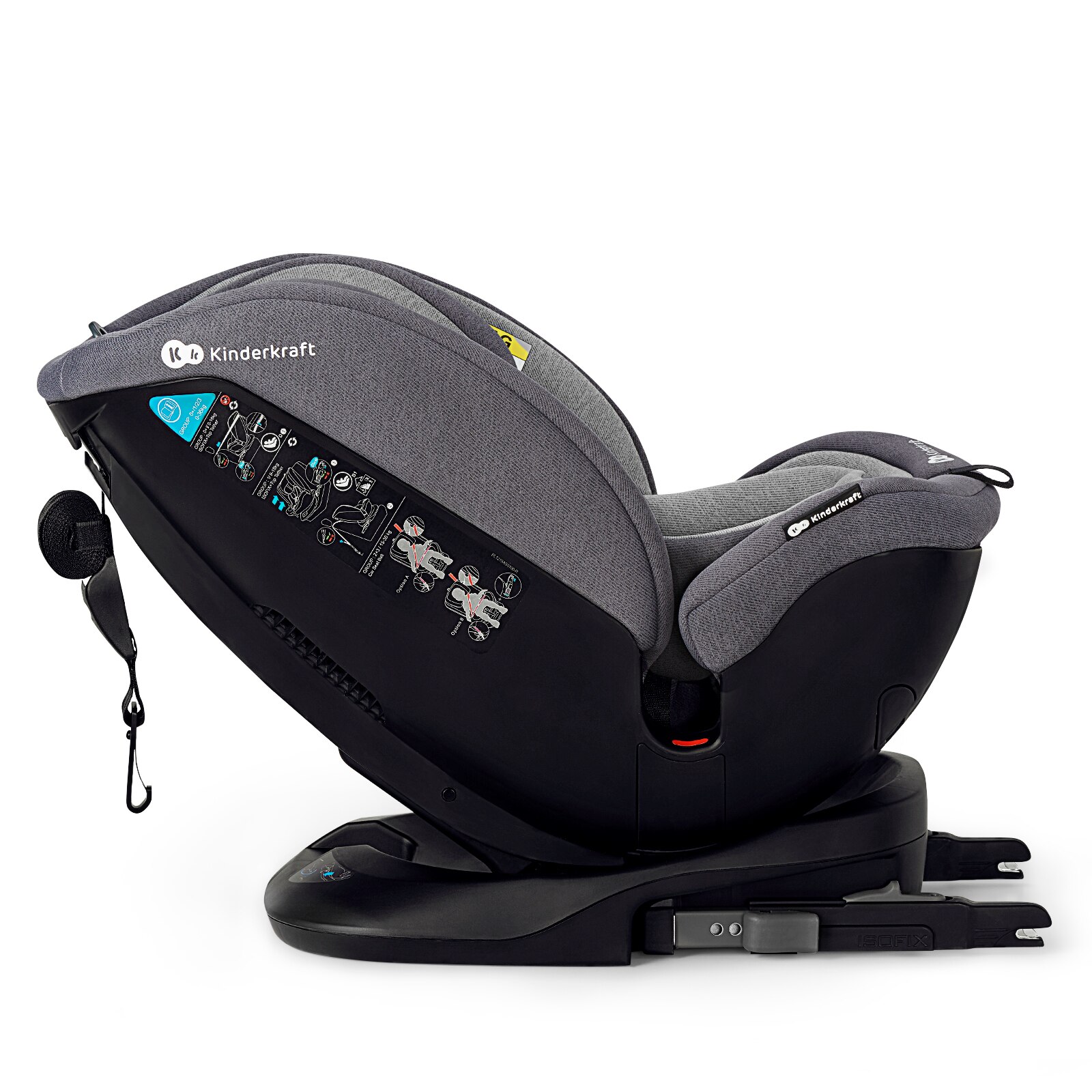 Scaun auto ISOFIX Kinderkraft Xpedition, 0-36 kg, rotativ, Gri - eMAG.ro