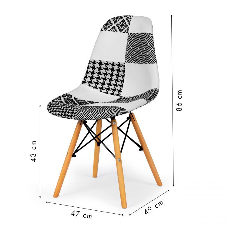 Set 2x Scaune Moderne Tapitate pentru Bucatarie, Living sau Sufragerie ...