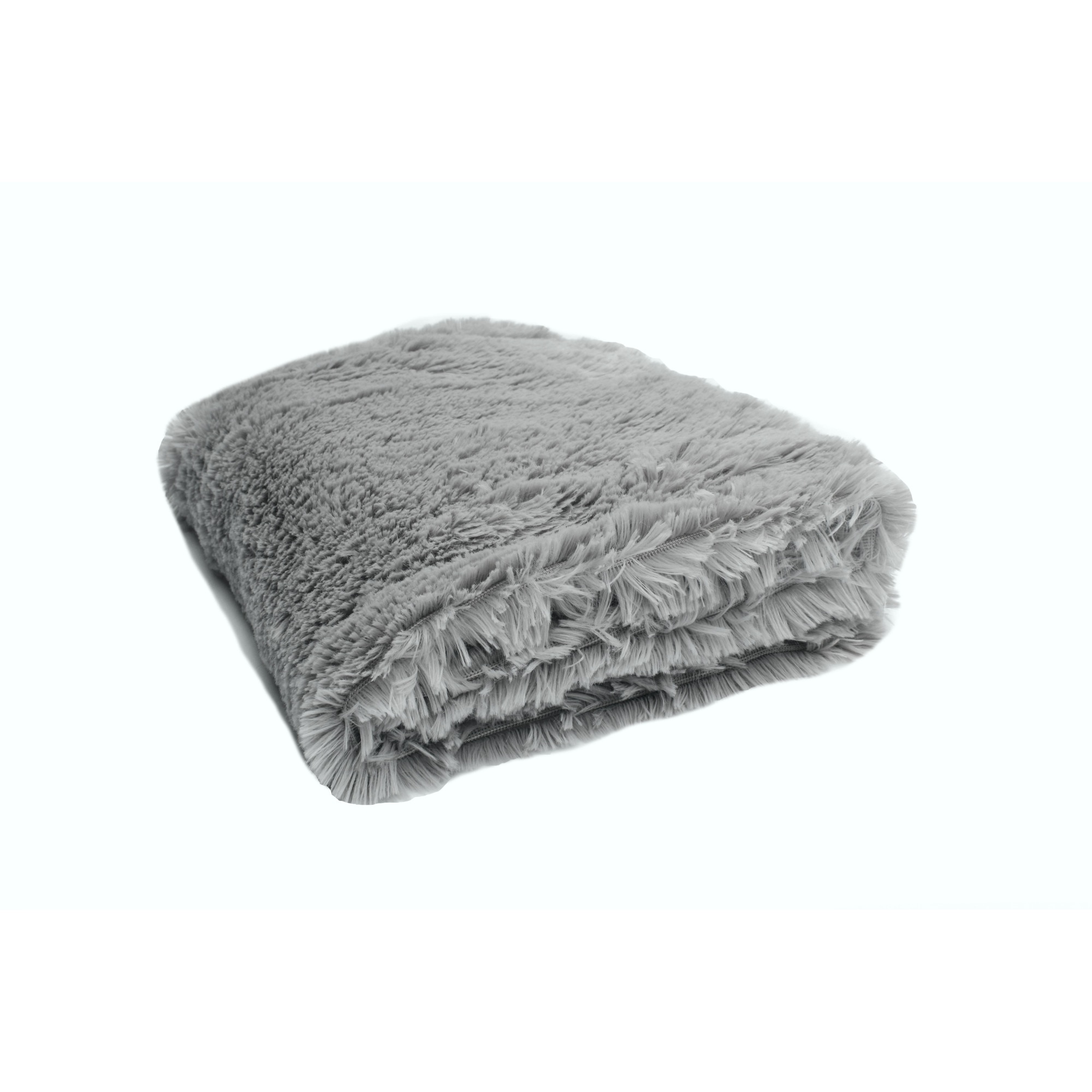 Polár kötöttáru, Minky Shaggy Haj 18 mm, Világos szürke szín, 50 x 160 ...