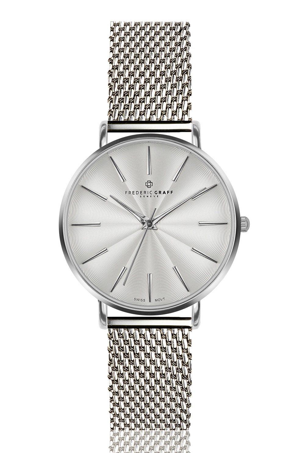 Frederic Graff, Часовник с мрежеста верижка, Сребрист / Бял - eMAG.bg