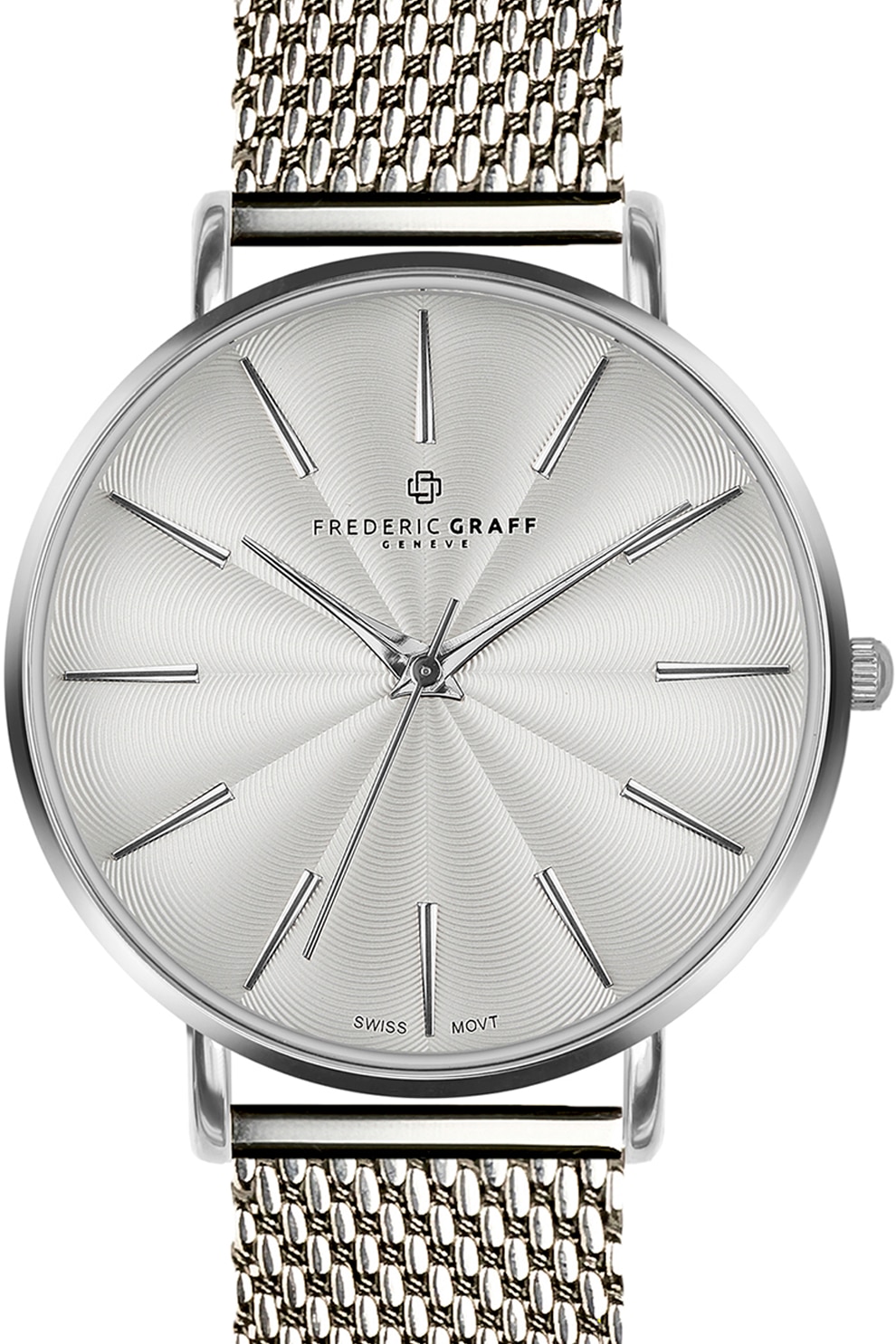 Frederic Graff, Ceas quartz cu o bratara tip plasa de otel inoxidabil ...
