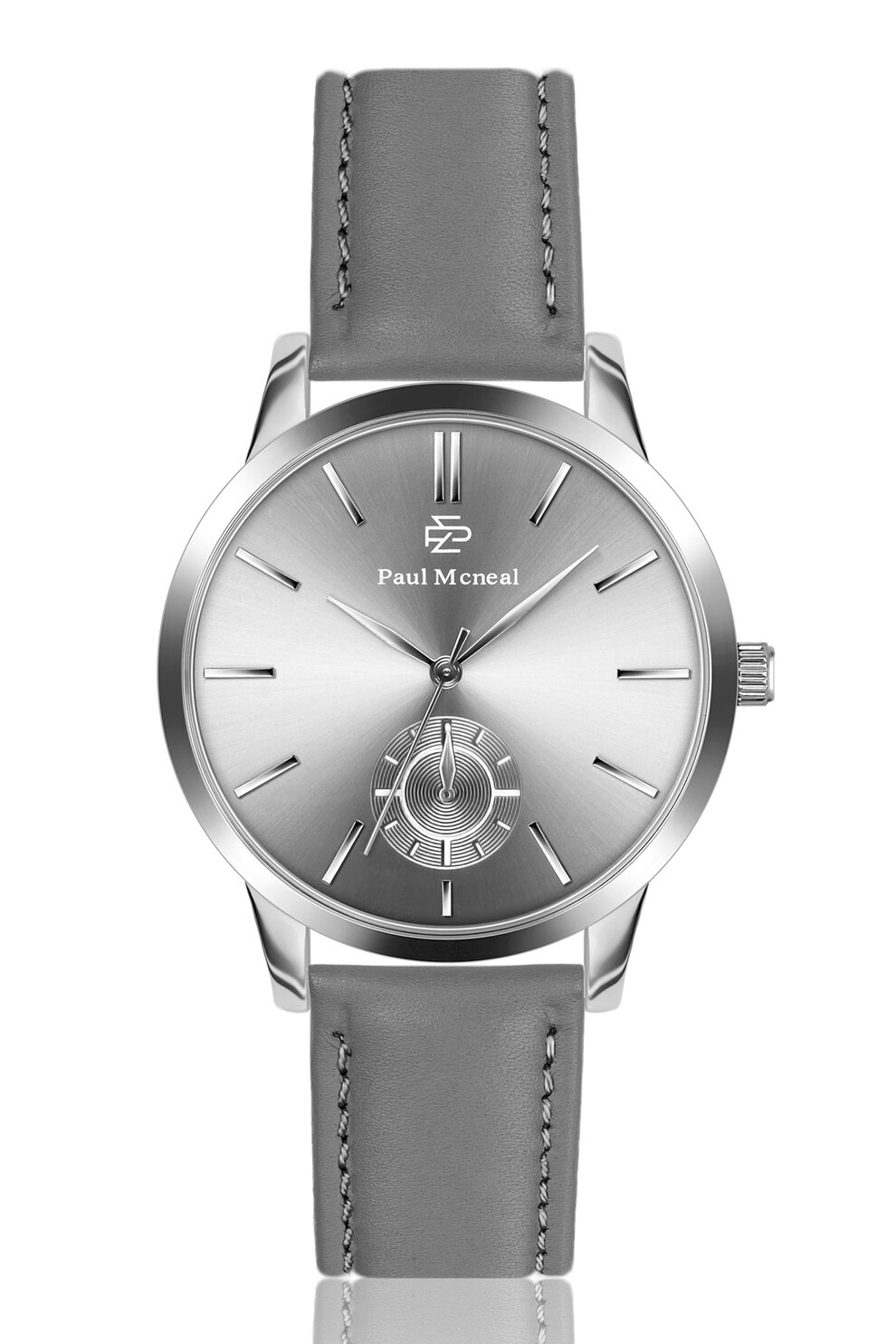 Paul McNeal, Set de ceas si colier lant, Gri/Argintiu - eMAG.ro