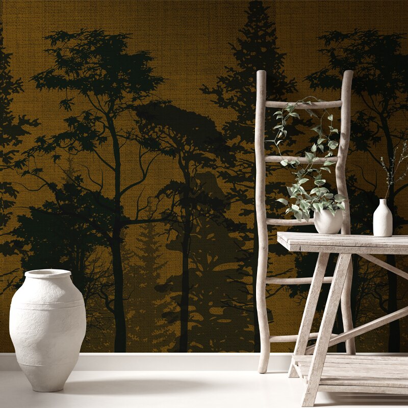 Set 4 Role Tapet Tall Trees, Multicolor, 3 x 0.52 m - eMAG.ro