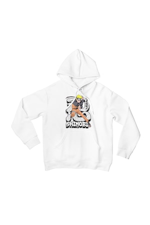 Hanorac Barbati, Naruto Shippuden, Naruto shinobi, alb, L - eMAG.ro