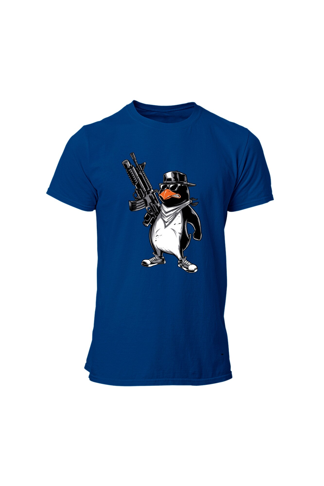 OEM férfi póló, M4 pingvin, kék, S - eMAG.hu