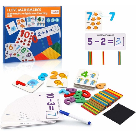 Jucarie educativa carduri matematice Flash, Puzzle/Cifre/ Bete ...