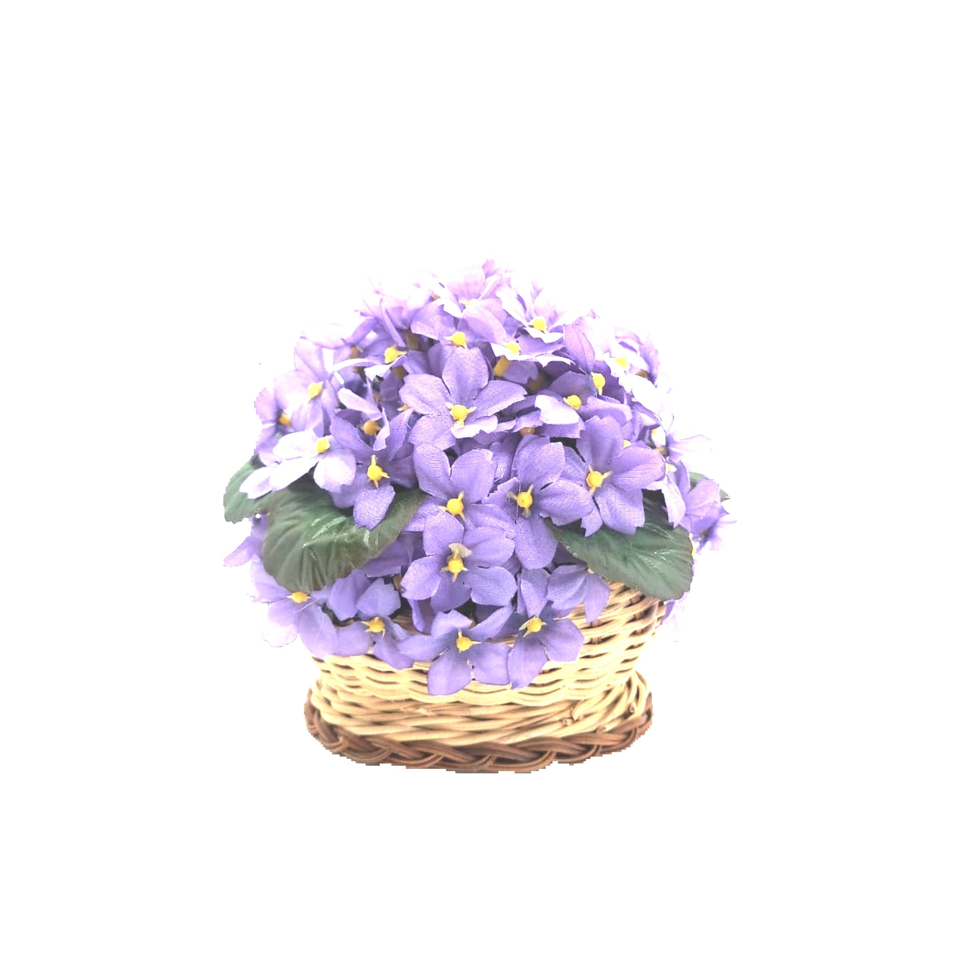 Cos rattan cu flori, 19 cm, Multicolor - eMAG.ro