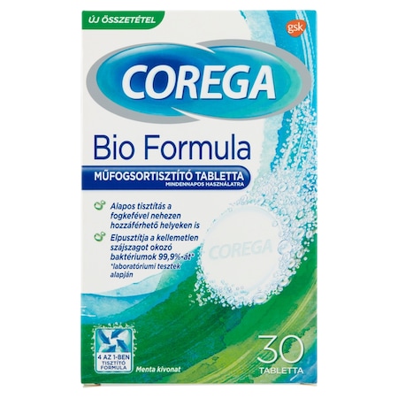 Corega Tabs Bio Formula műfogsortisztító tabletta, 30db - eMAG.hu